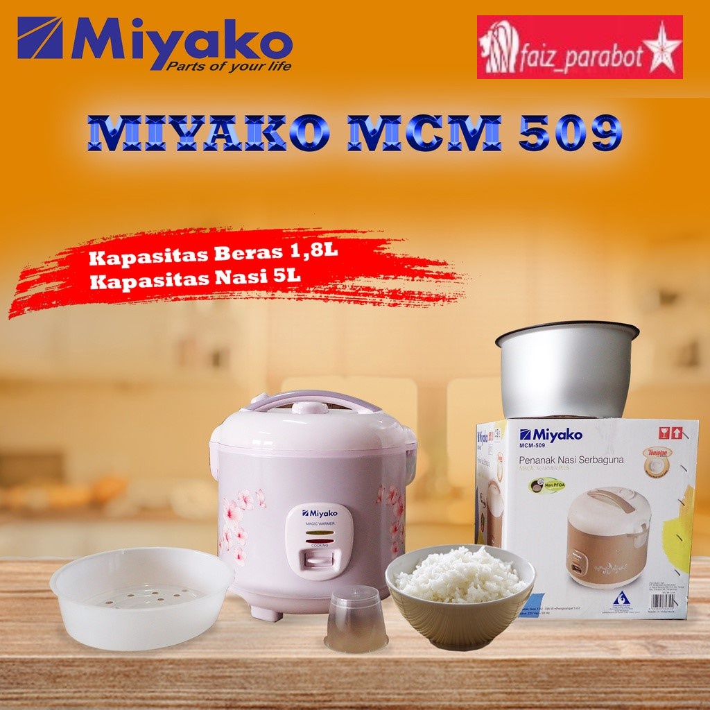 Jual MEJIKOM - MAGICOM MIYAKO BESAR MCM 509 1,8 LITER 3 IN 1 CIMAHI ...