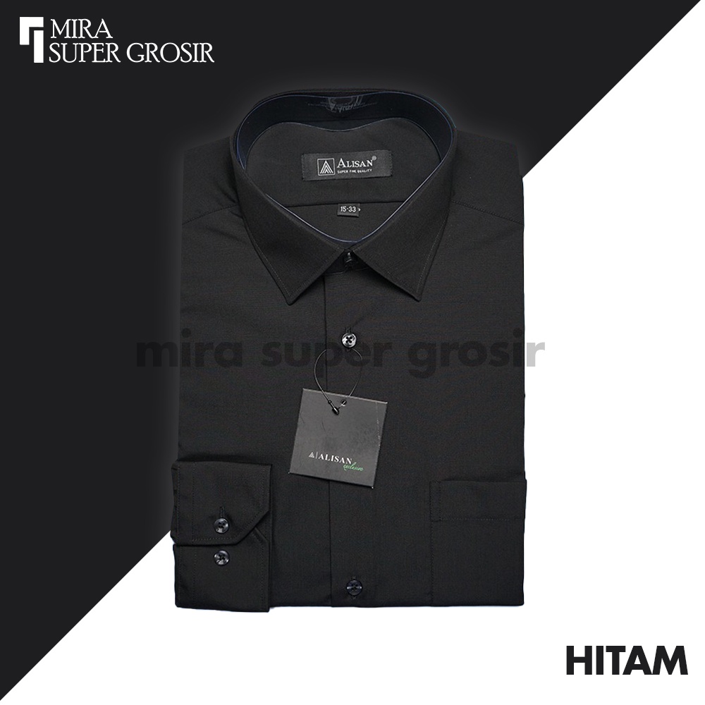 Jual ALISAN Kemeja Pria SLIM FIT Lengan Panjang Original Polos Baju ...