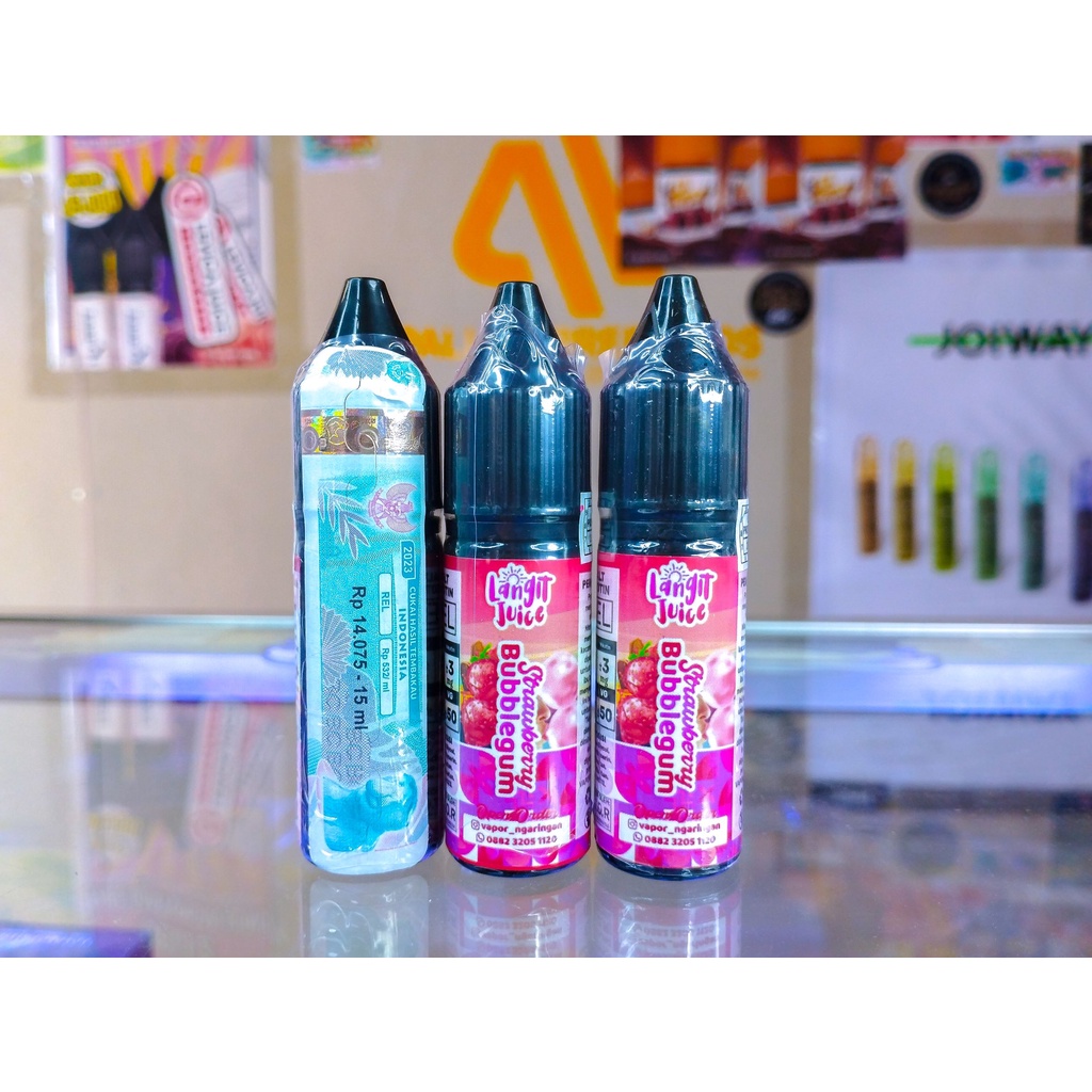Jual Liquid freebase 15ml terbaru langit juice STRAWBERRY-BUBBLEGUM ...