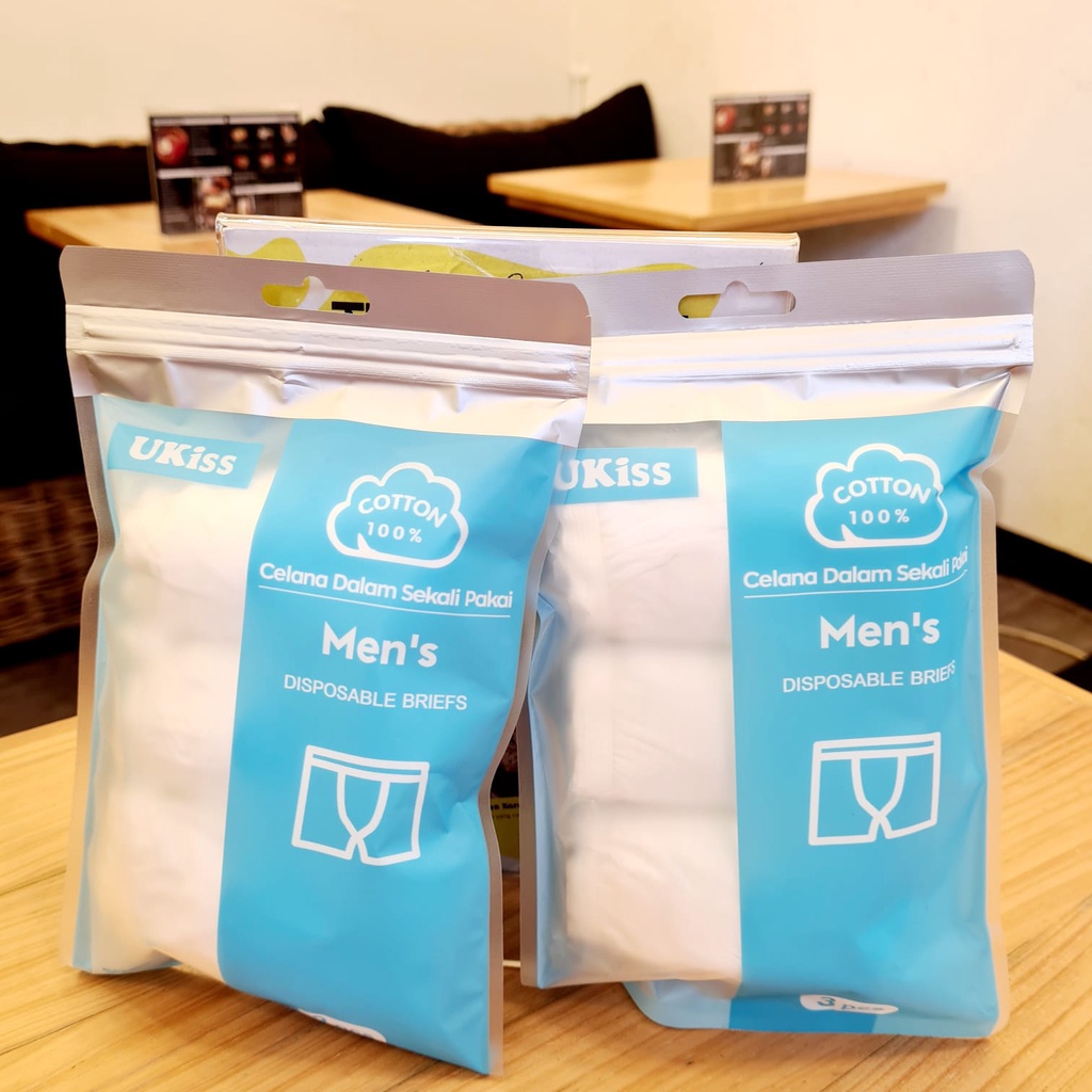 Jual Disposable Briefs (MEN) SIZE XL 100% COTTON 3 PCS | Shopee Indonesia