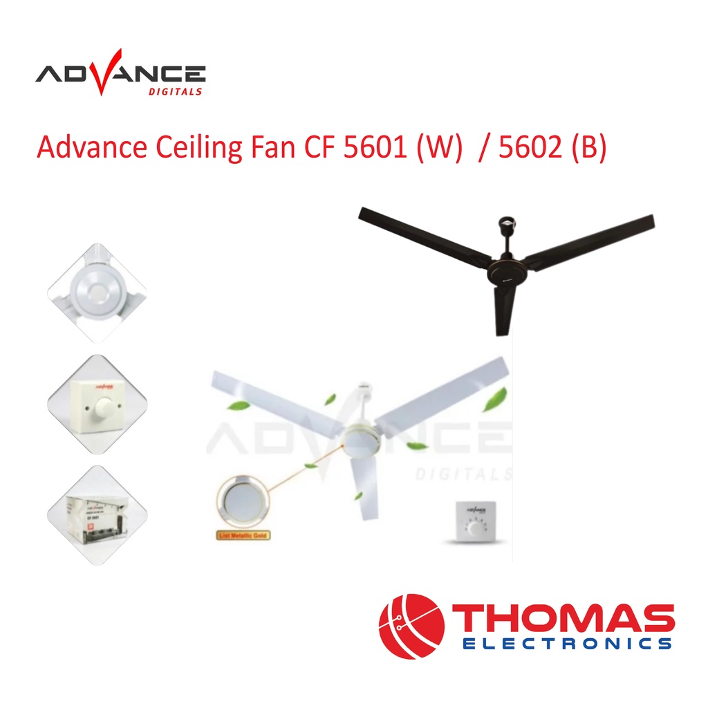 Jual Advance Ceiling Fan 56 Inch CF 5601 CF5601 White CF 5602 CF5602 ...