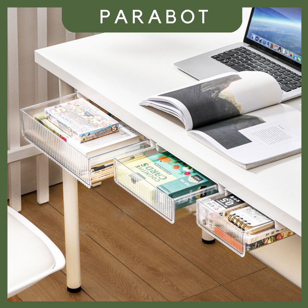 Jual Laci Tempel Bawah Meja Kotak Penyimpanan Portable Desk Drawer ...