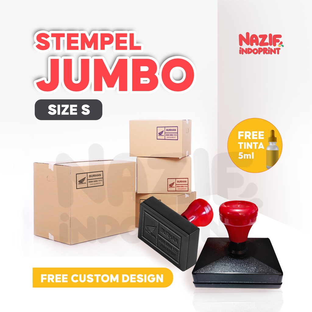 Jual Stempel Ukuran JUMBO SIZE S, Stempel Custom Ukuran KOTAK/BULAT ...