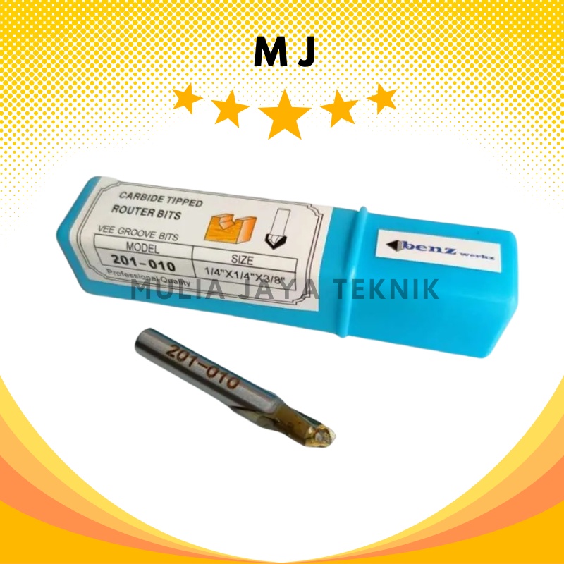 Jual Mata Profil V 6mm VEE GROOVE BITS 201-010 Benz Werkz / Router Vee ...