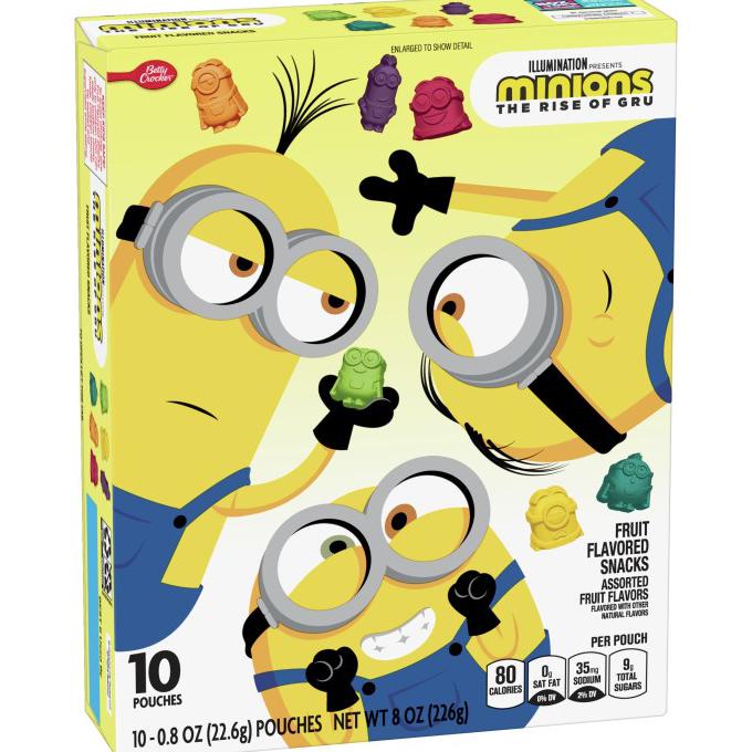 Jual Minions Fruit Flavored Snacks 226Gr (10 Pouches/10 Pcs) | Shopee ...