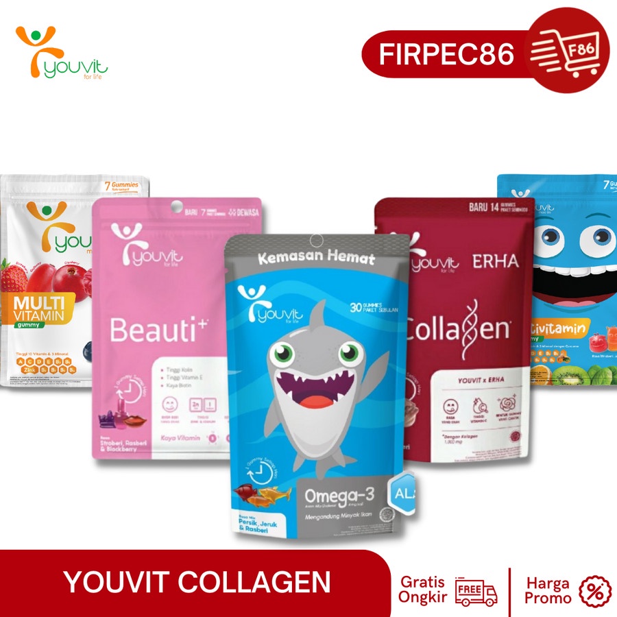 Jual YOUVIT COLLECTIONS MULTIVITAMIN ANAK DEWASA OMEGA 3 BEAUTI ...