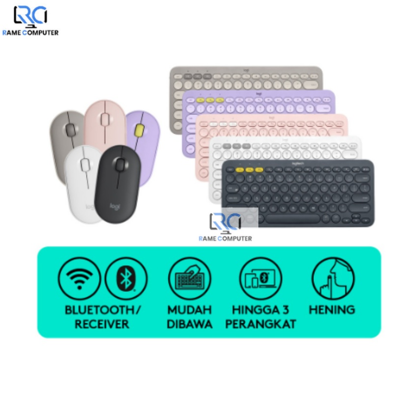 Jual PAKET Logitech K380 Keyboard Wireless Bluetooth Multi-device ...