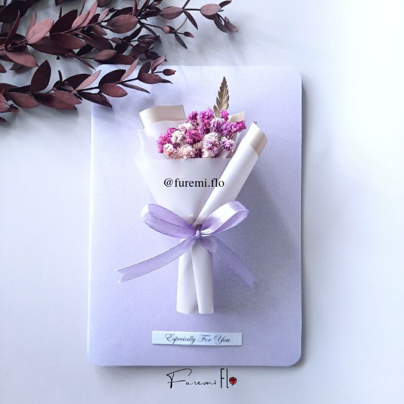 Jual Kartu Ucapan Buket Bunga A6 Greeting Card Mini Bouquet Greeting ...