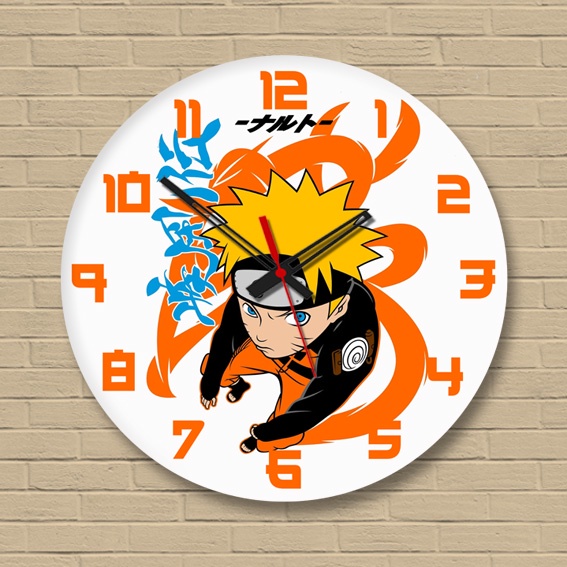 Jual Jam Dinding Karakter Naruto Chibi Boruto Sharingan Ninr tail ...