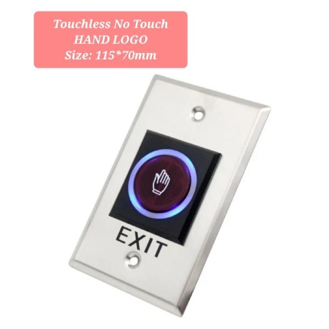 Jual Touchless Flush Button | No Touch Exit Button Sensor Hand Logo ...