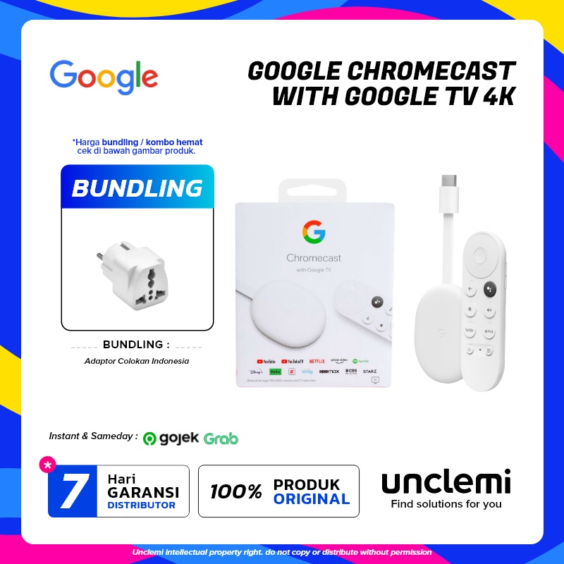 Jual Google Chromecast with Google TV 4K Original BNIB | Shopee Indonesia