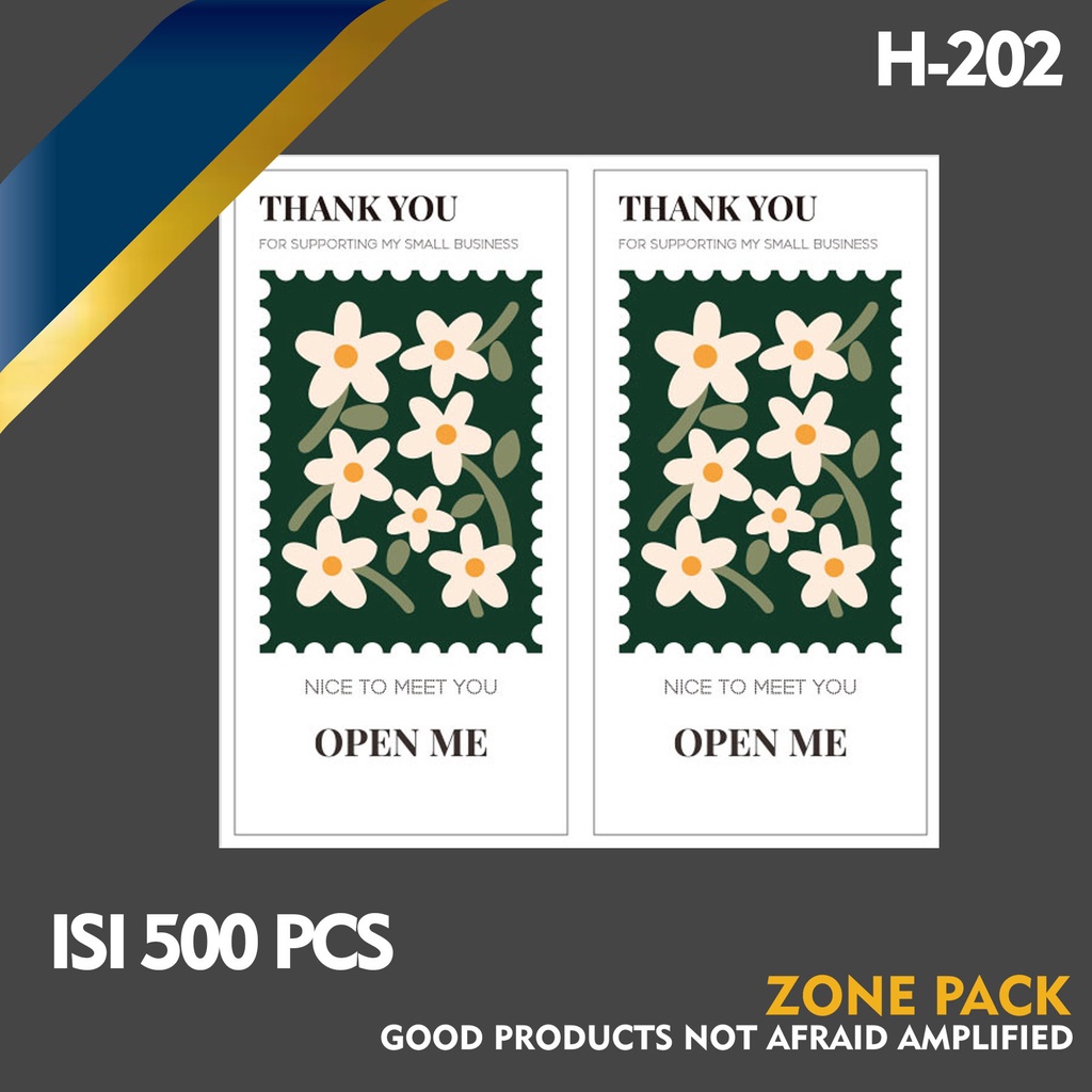Jual [50 PCS] Stiker Label Open Me Thank You | Label Segel Kemasan ...