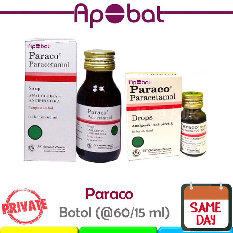 Jual - ApObat - Paraco SIRUP / DROP Obat Panas Demam Nyeri Sakit Kepala ...
