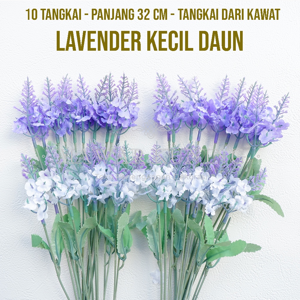 Jual [ 10 Tangkai ] Artifisial Lavender Kecil Daun / Artifisial Bunga ...
