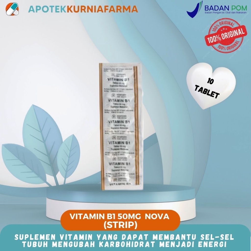 Jual Vitamin B1 50mg Nova Strip isi 10 Tablet | Shopee Indonesia