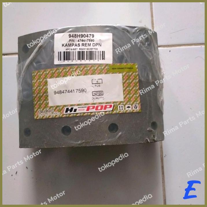 Jual KAMPAS REM DEPAN+PAKU HINO BUS RK8J MERK HI POP 47441 7590 1DUS 4 ...