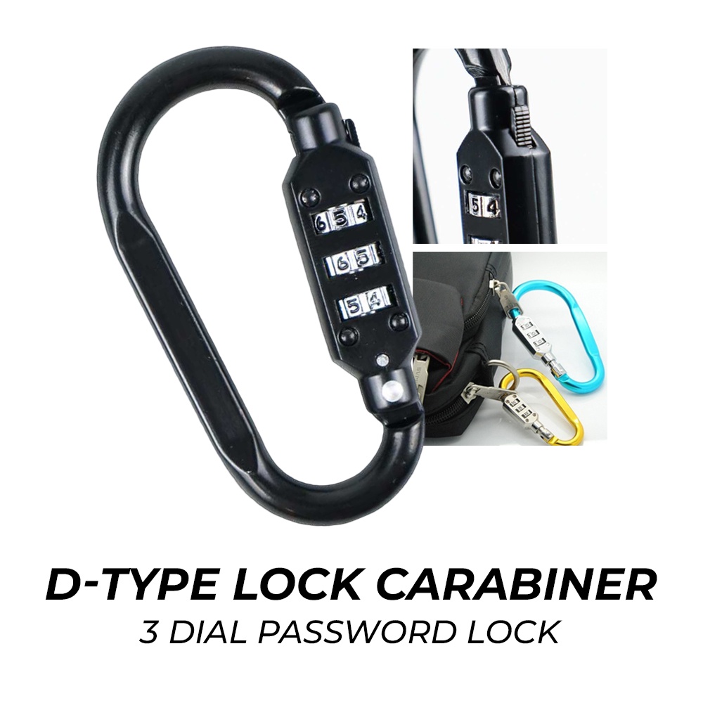 Jual Karabiner Gantungan Kunci Dengan Password 3 Dial Lock CJSJ ...