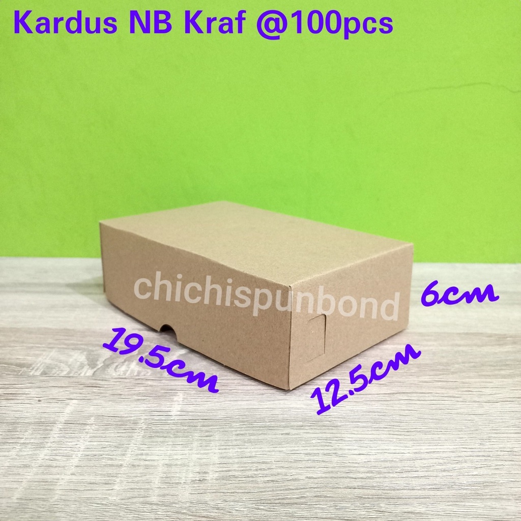 Jual Kardus coklat NB kraf 19.5cm x 12.5cm x 6cm 310gsm kardus jajan ...