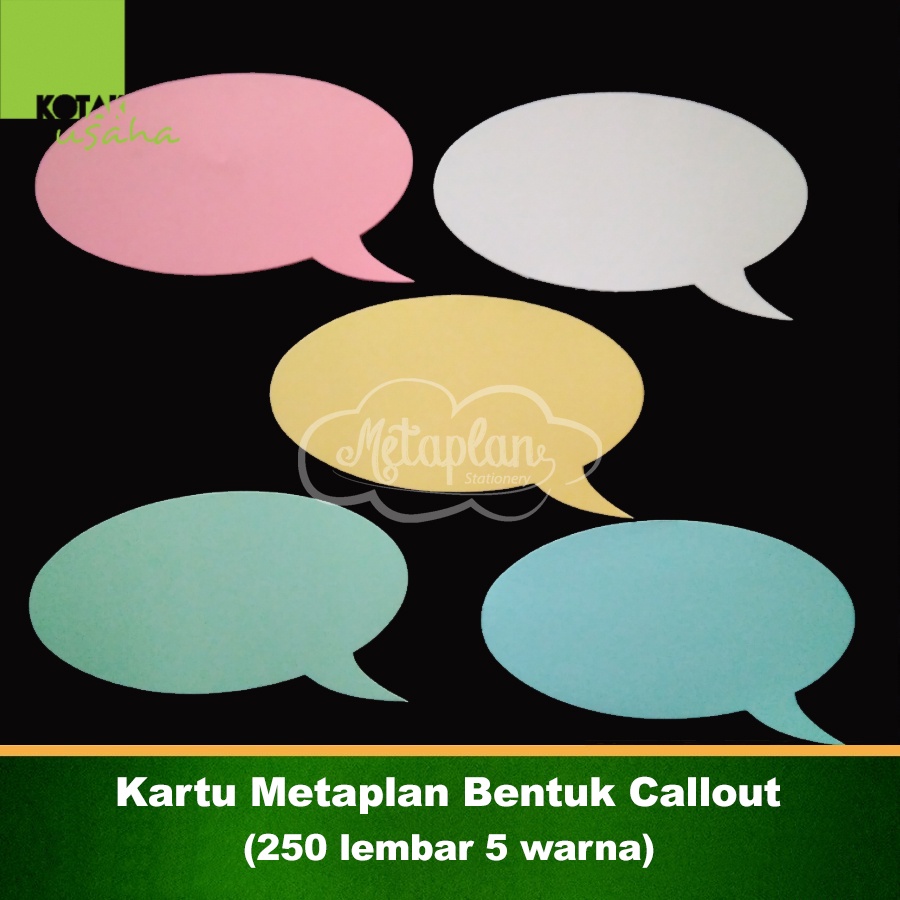 Jual Kartu Metaplan Bentuk Callout (250 lembar 5 warna) | Shopee Indonesia