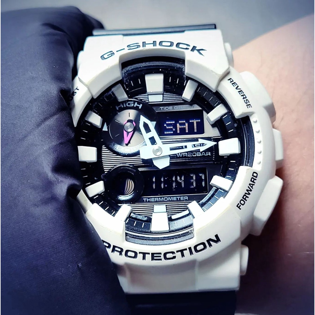 Jual CASIO G-SHOCK SPECIAL COLOR SKELETON CAMO SERIES BLACK WHITE GAX ...