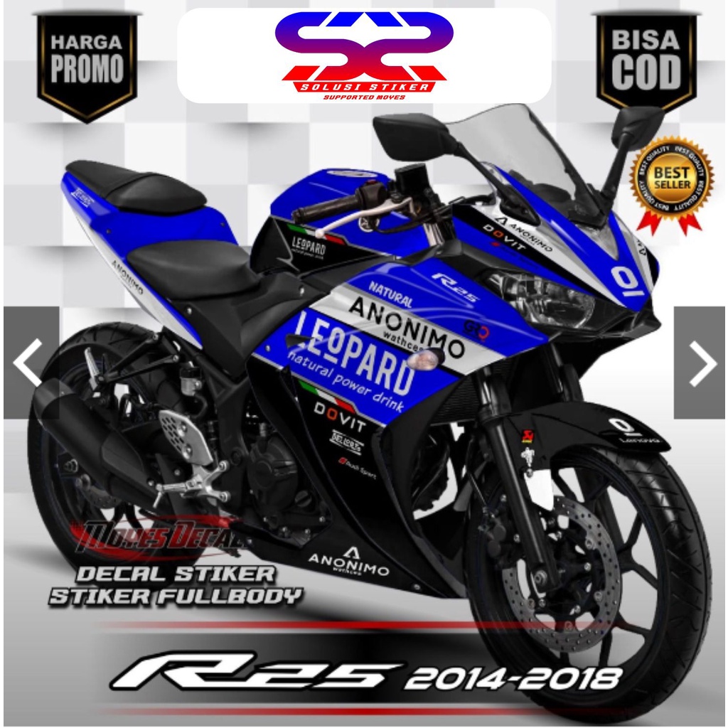 Jual Ea Decal Sticker Variasi Yamaha R25 Fullbody Decal Motor R25 ...