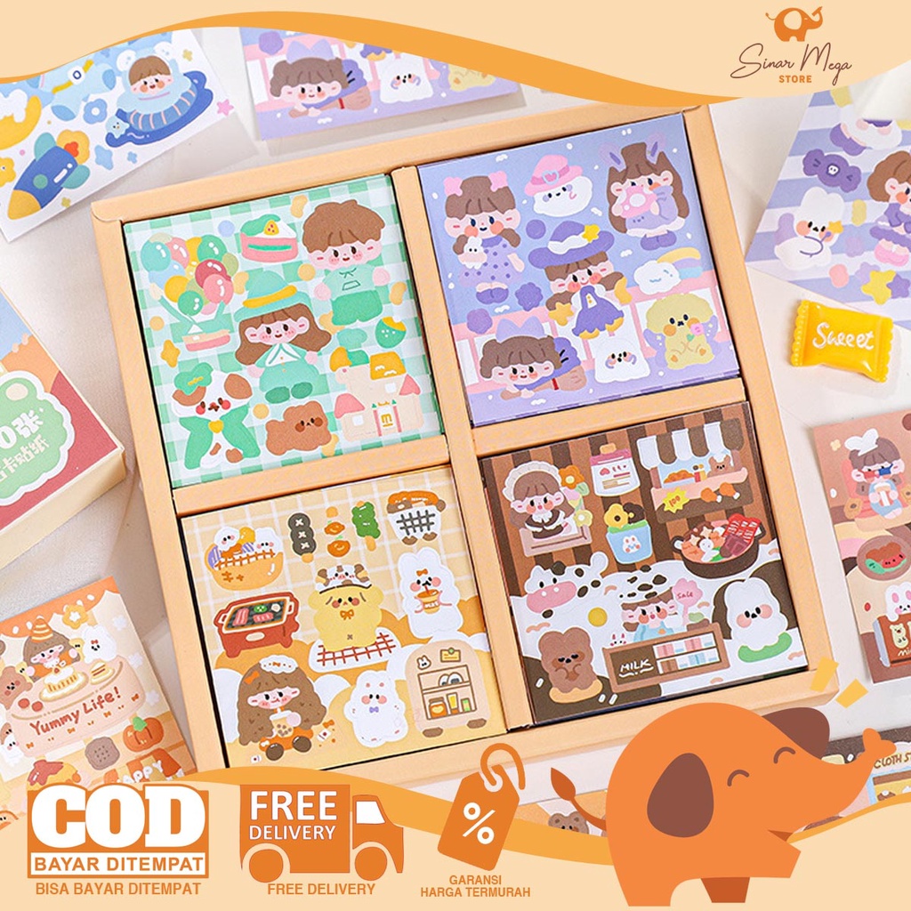Jual Warm Days Shiny Deco Stickers Collection Box Set / Sticker Stiker ...