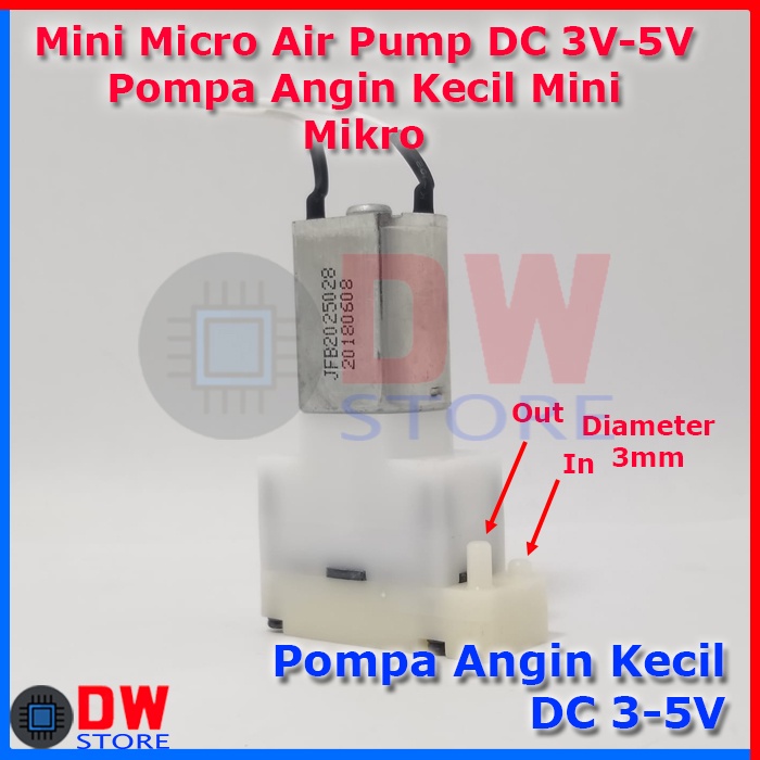Jual Pompa Udara Mini Angin Micro Air Pump Mini Aerator DC 3V-5V ...