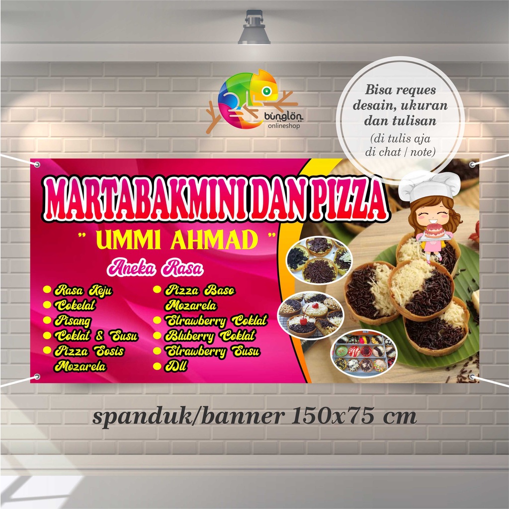 Jual Spanduk Banner 150x75 Cm Spanduk Martabak Mini, Spanduk Murah ...