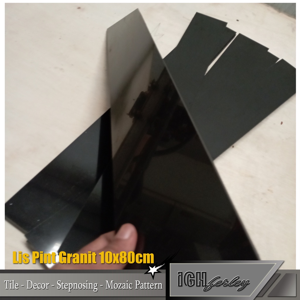 Jual Lis Plin Granit 10x80 Hitam Glossy Super black List Plint Dinding ...