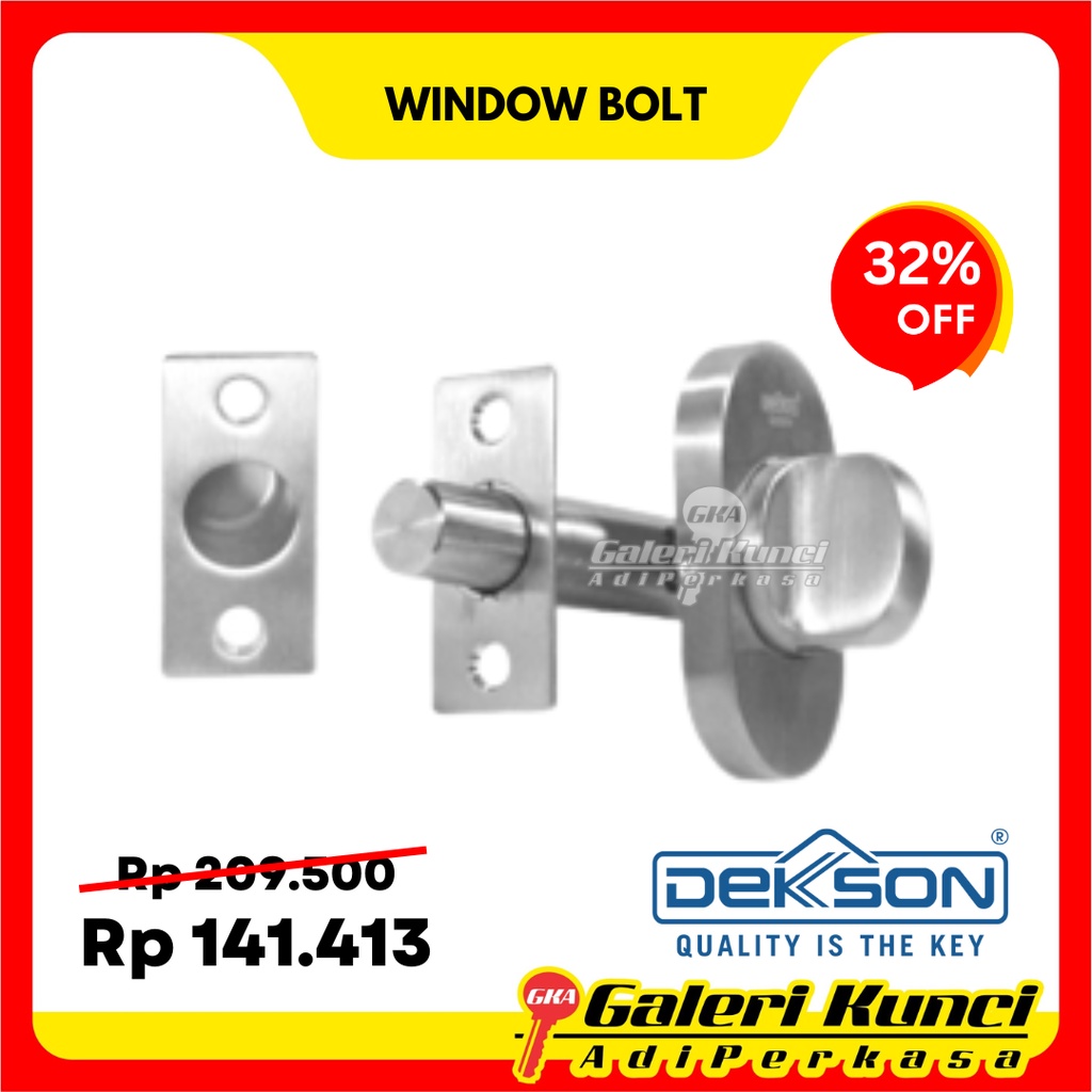 Jual Window Bolt Dekkson Dekson WB 001 SS Amix Grendel Pintu Jendela ...