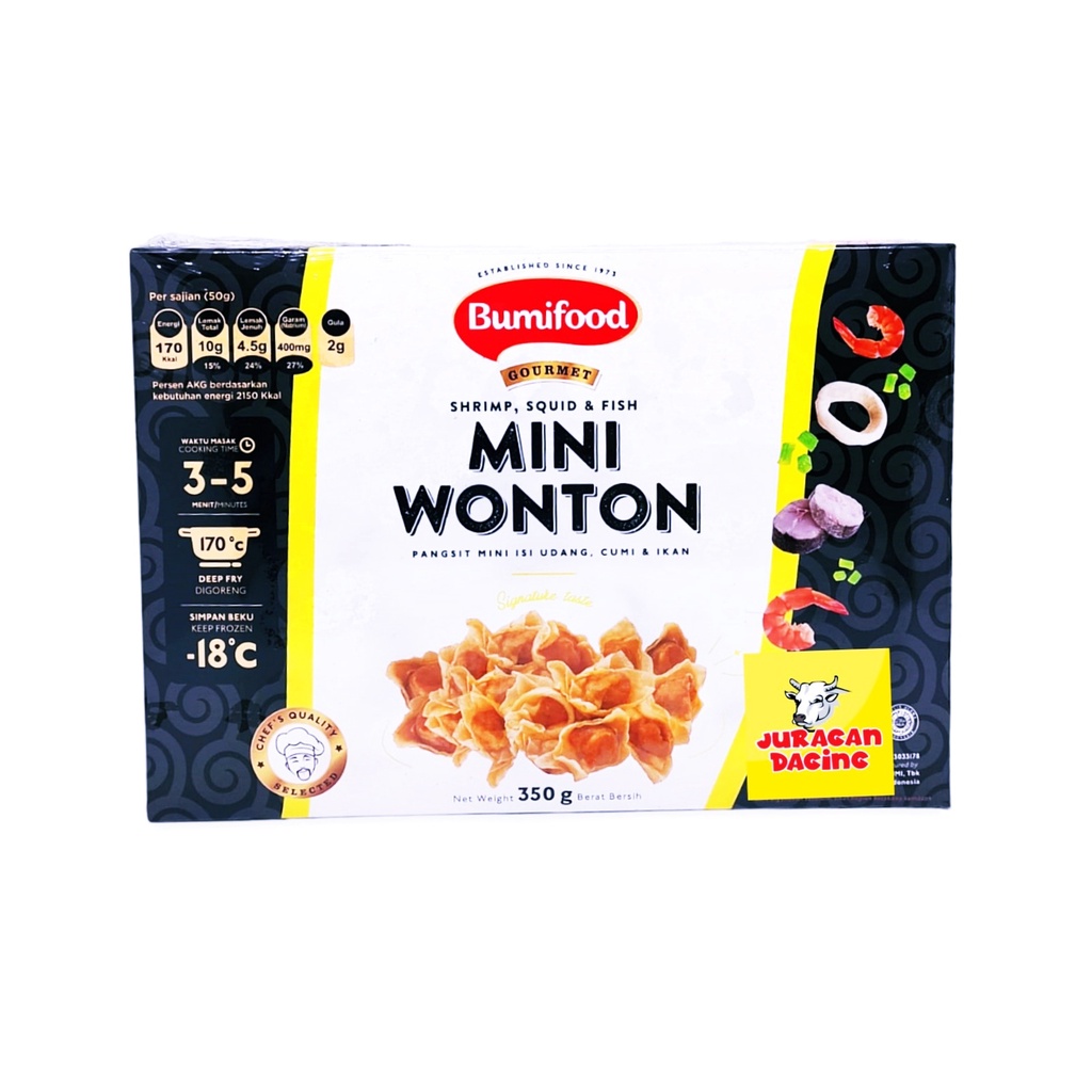 Jual Bumifood Mini Wonton Pangsit Mini Udang Cumi Ikan 350gr | Shopee ...