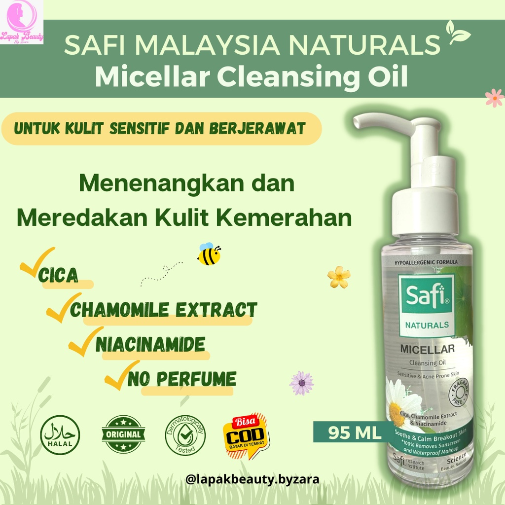 Jual Safi Micellar Cleansing Oil Pembersih Make Up Makeup Waterproof Kulit Sensitif Jerawat Safi ...