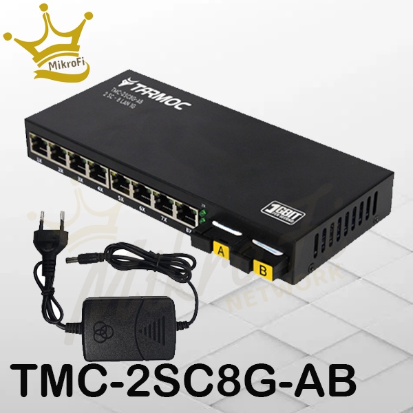 Jual Media Converter 2 Port FO 8 Port LAN Gigabit / Fiber Switch 2 FO 8 LAN Gigabit / 2 SC 8 ...