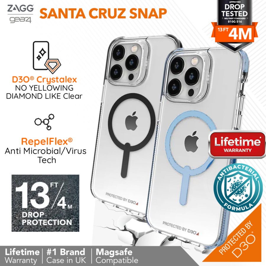 Jual Zagg Gear4 Santa Cruz Magsafe Case iPhone 13 Pro Max 13 - Snap ...