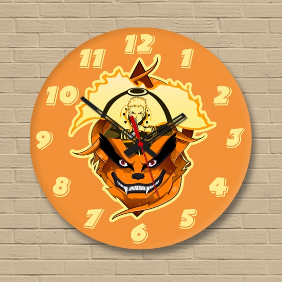 Jual Jam Dinding Karakter Naruto Chibi Boruto Sharingan Ninr tail ...