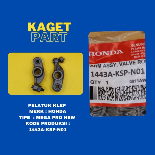 Jual PELATUK KLEP MERK HONDA TIPE MEGA PRO NEW ( 1443A-KSP-N01 ) | Shopee Indonesia