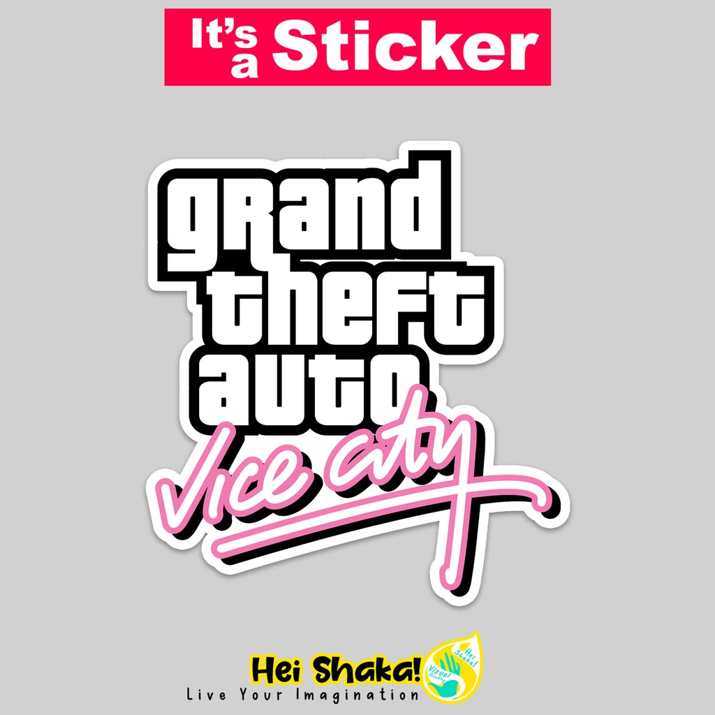 Jual Stiker GTA Grand Theft Auto Vice City Sticker Gamer Tempelan ...