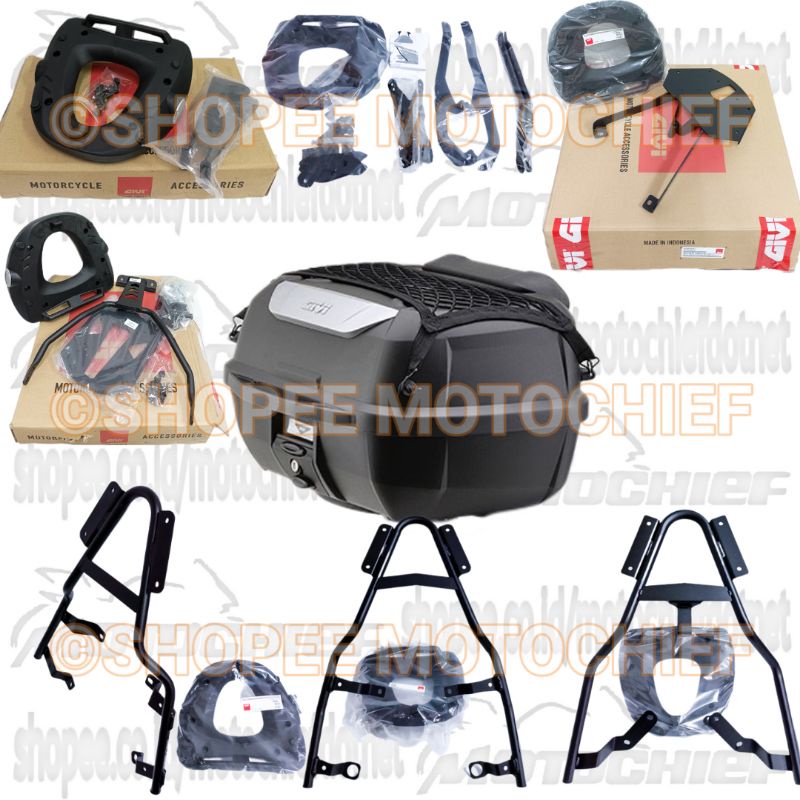 Jual PAKET BOX GIVI E43 NMAL + BRACKET GIVI SRV ADV 160 VARIO 160 ADV ...