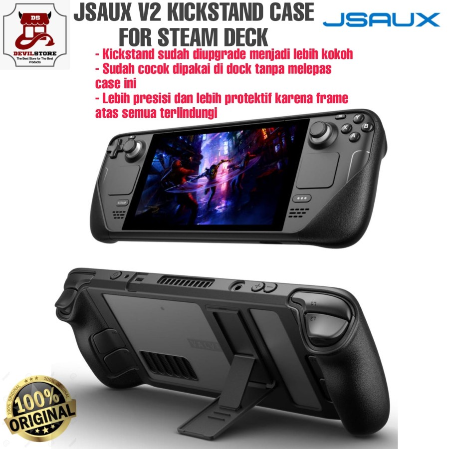 Jual JSAUX PC Silicone Kickstand Protective Case for Steam Deck Casing ...