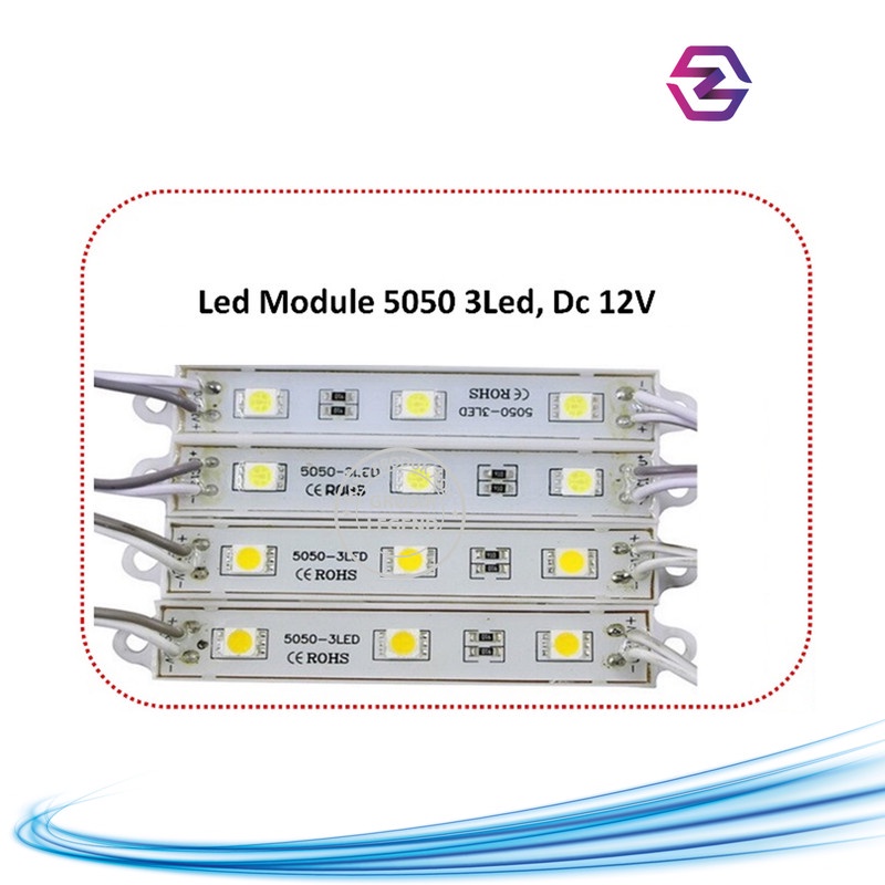 Jual Lampu led modul strip led kabin flux 5050 3 led 12 volt kuning | Shopee Indonesia