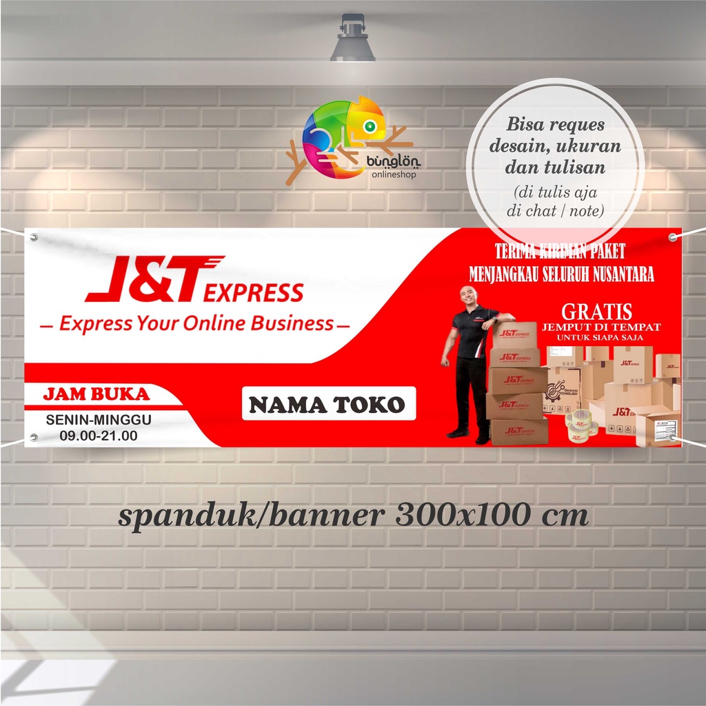 Jual Spanduk Banner 300x100 Cm Ekspedisi J&T, Si Cepat, Sicepat, Sinar ...