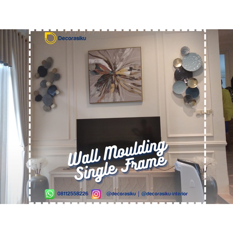 Jual DC - Wall moulding - Single frame HMR- Wall Panel - Wallpaper 3d ...