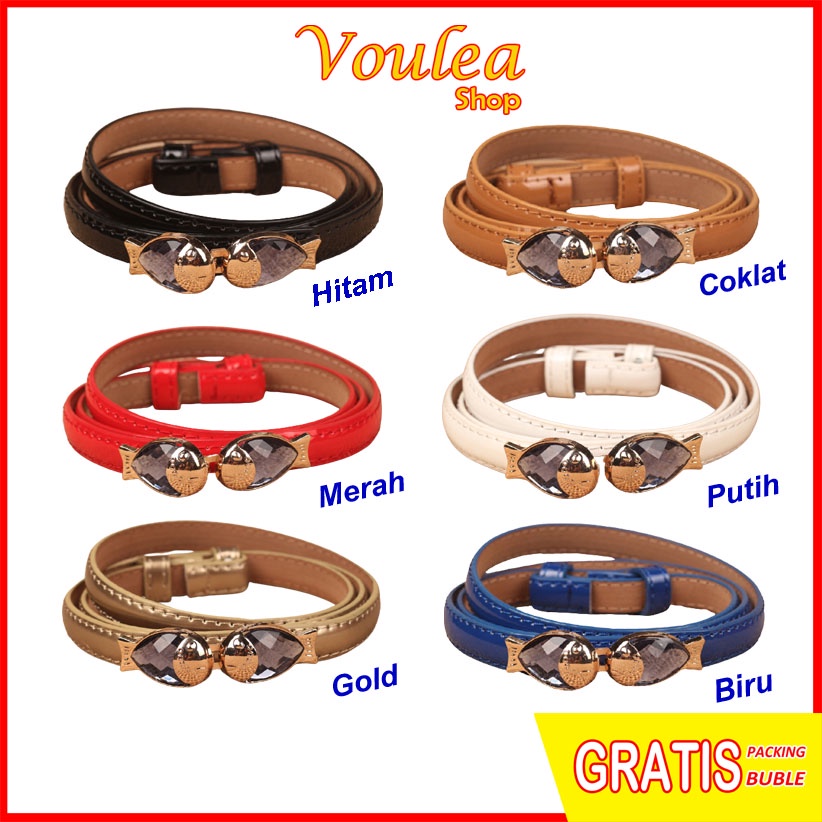 Jual Ikat Pinggang Belt Wanita Sabuk Gesper Fashion Casual Dewasa Obi Karet Mewah Kekinian Kecil ...