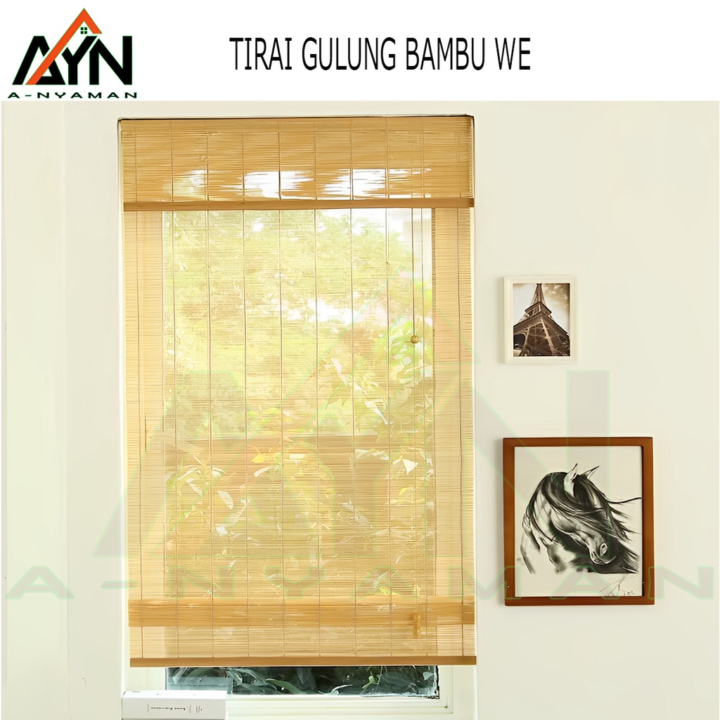 Jual Tirai bambu we tirai bambu gulung indor jendela kaca rumah siap ...