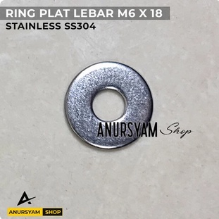 Jual Ring Plat Lebar M6 x 18 Stainless / Ring Plat M6 Lebar | Shopee ...