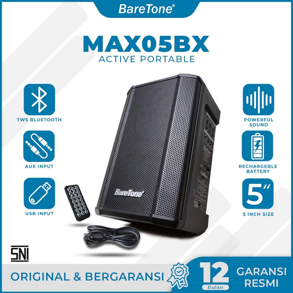 Jual BareTone Speaker Portable MAX05BX 5 Inch | Shopee Indonesia