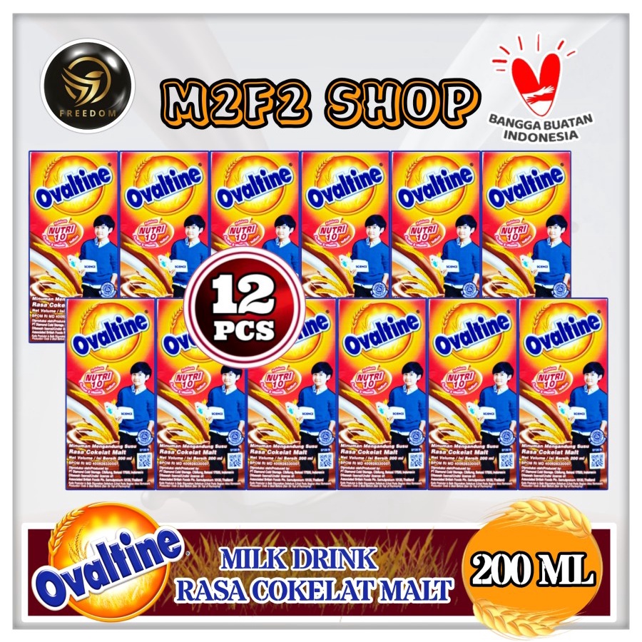 Jual Ovaltine Milk Kotak UHT Chocolate Malt | Susu Cokelat Malt - 200 ml (Kemasan 12 Pcs ...
