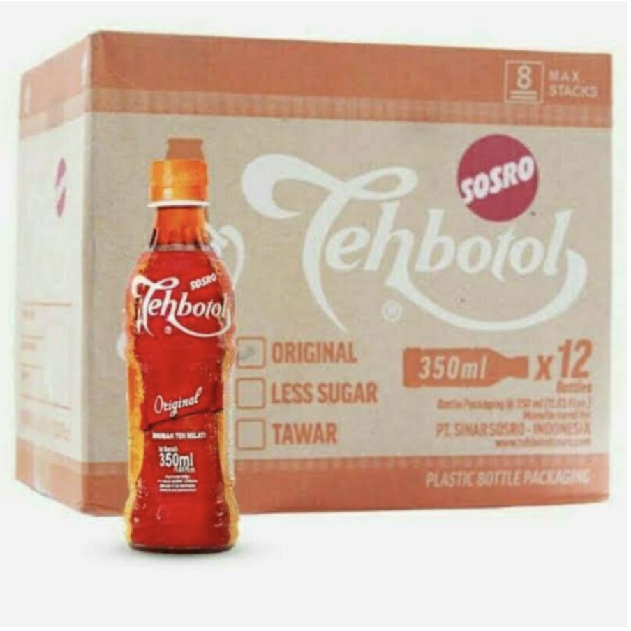 Jual [GROSIR!!] Teh Botol Sosro 350ml 1 DUS isi 12 Botol - grosir tehbotol nikmat termurah segar ...