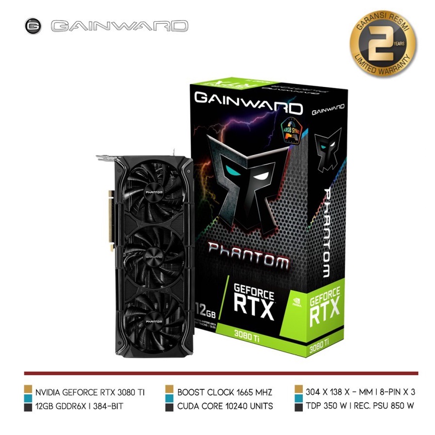 Jual GAINWARD GeForce RTX 3080 Ti Phantom 12GB GDDR6X - VGA Card | Shopee Indonesia