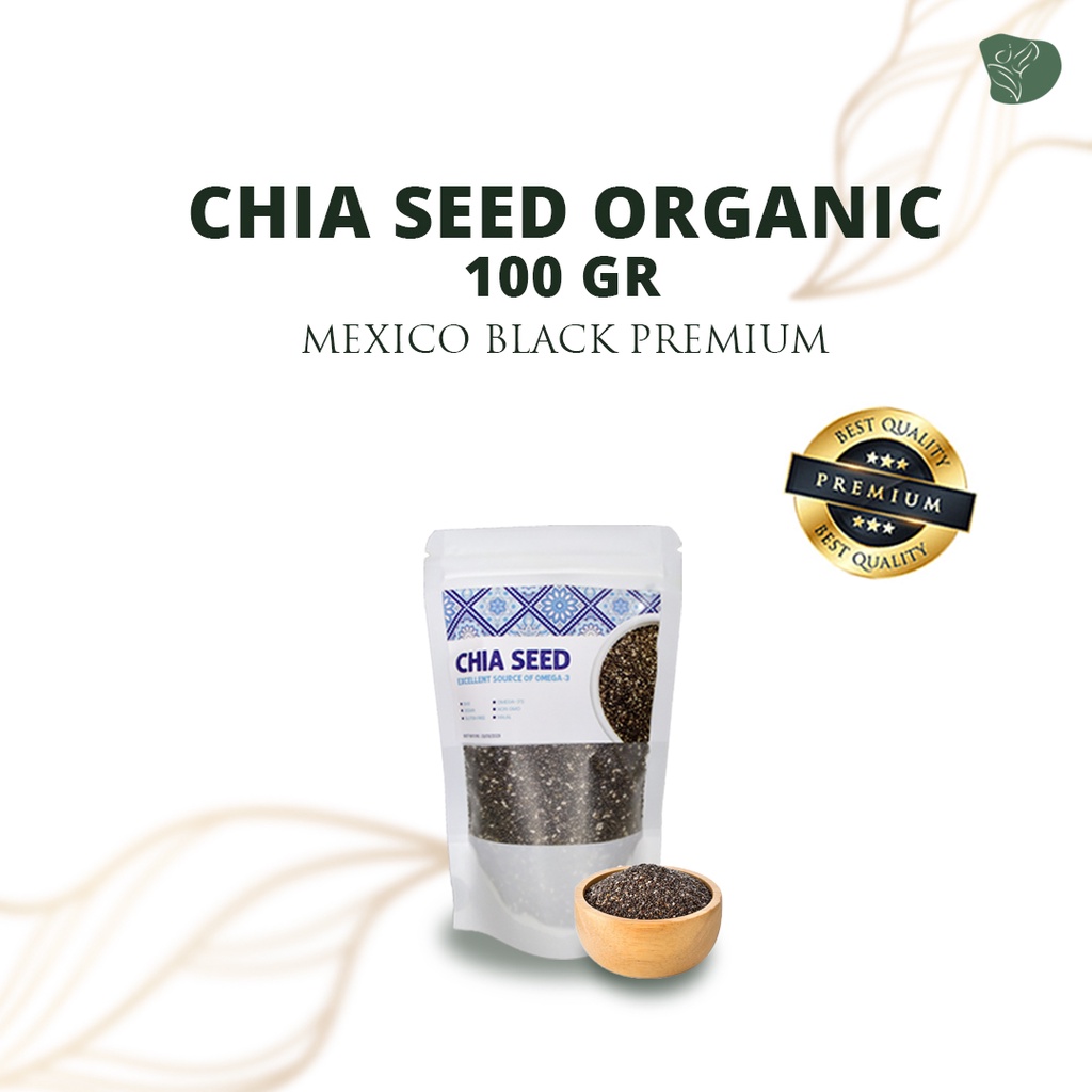 Jual chia seed original 100gr cia seed organik black chia biji chia ...